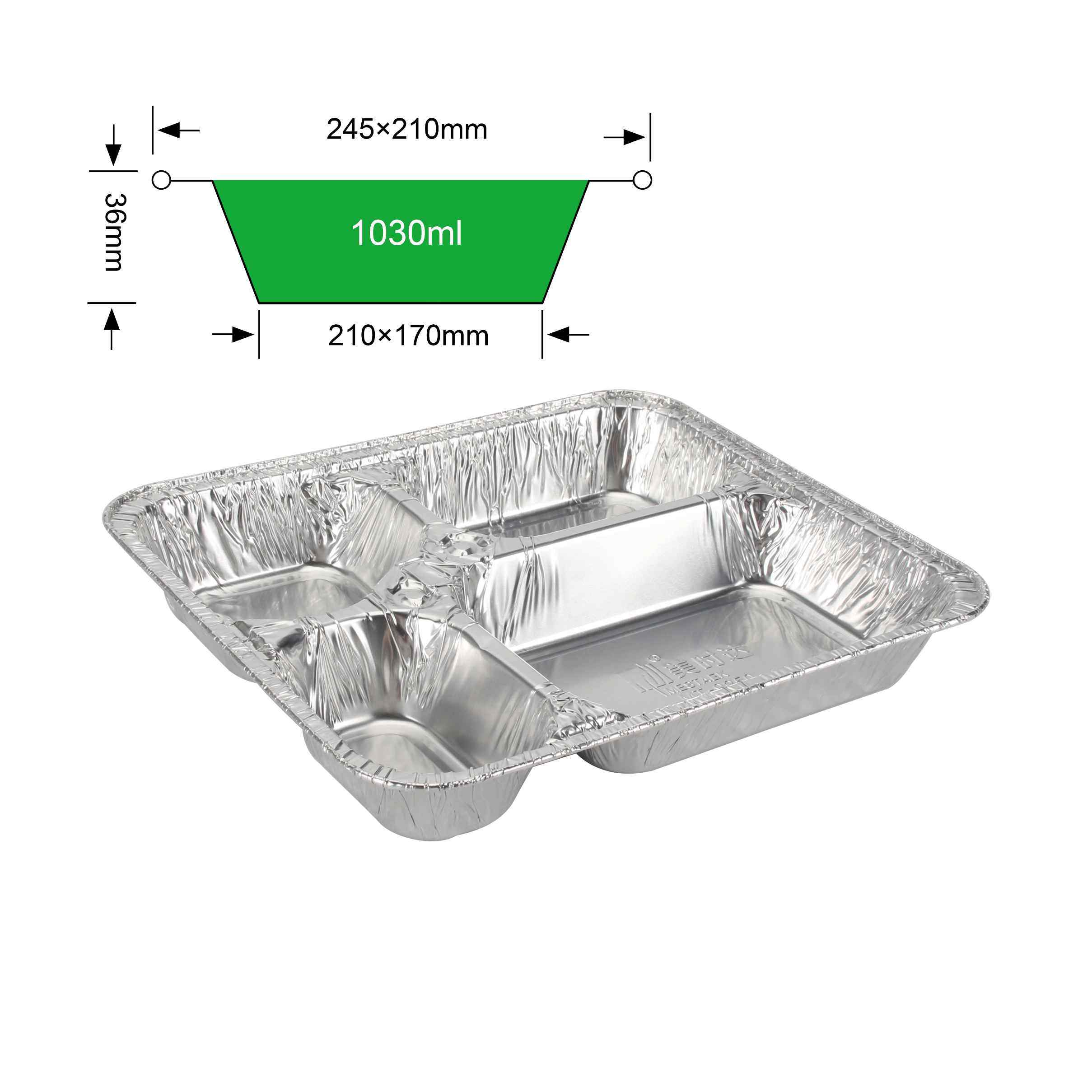 4 Compartment Take-Out Pan | Restaurant Take Out Food Containers - Mestaek