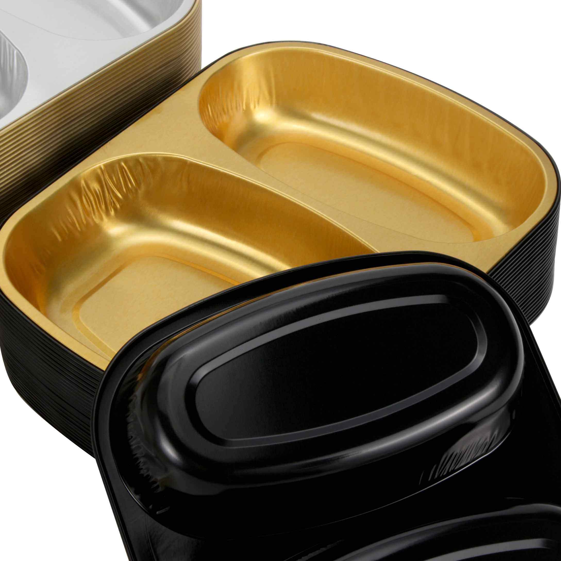 Black Gold Take Out Container | Eco Take Out Food Containers - Mestaek