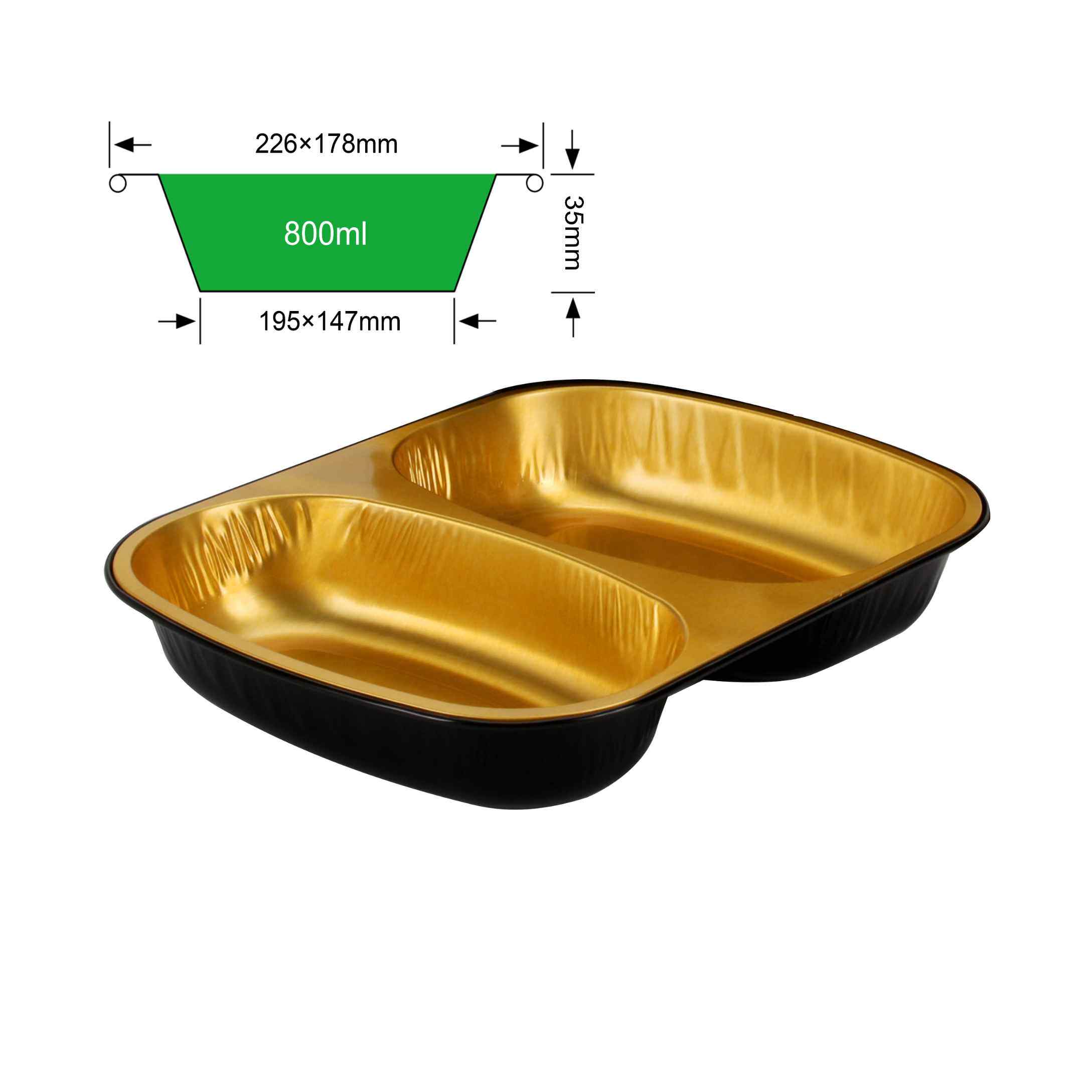 Black Gold Take Out Container | Eco Take Out Food Containers - Mestaek