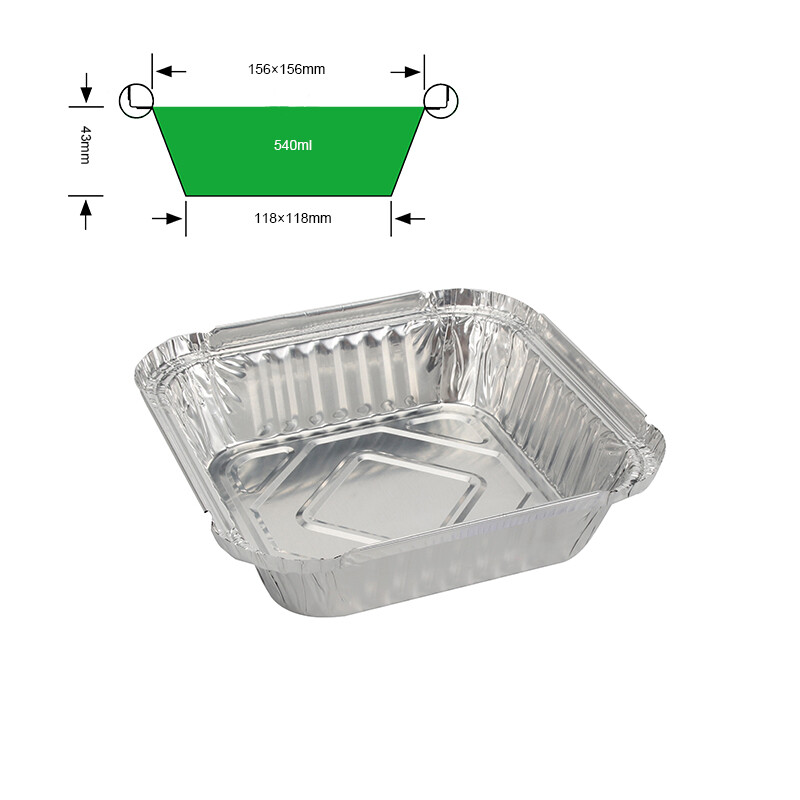 6×6 Square Foil Container | Take Out Food Storage Containers - Mestaek